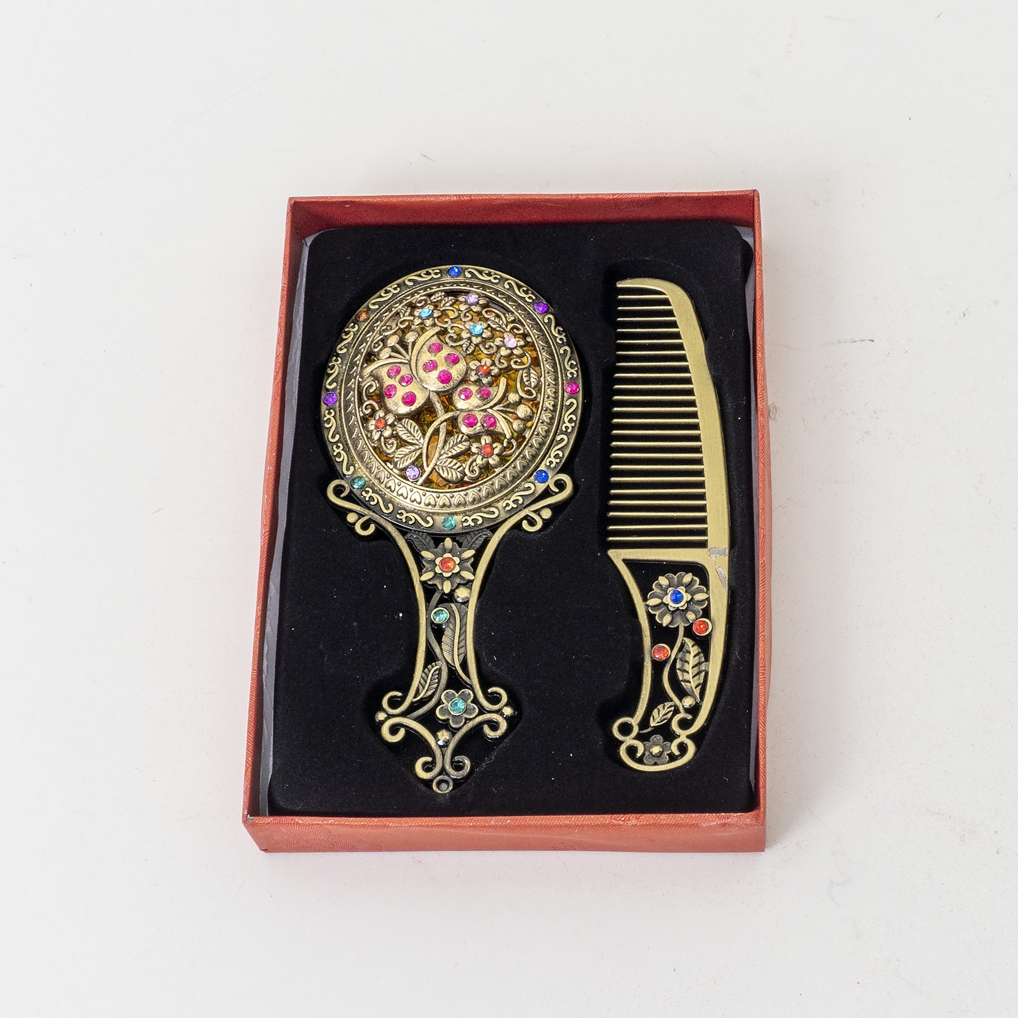 Set pieptan si oglinda pentru mot/ turta, H 13 cm, B.S.P. / CD2641 ...