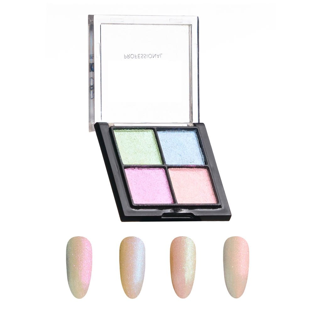 Paleta 4 pigmenti hologramici-oglinda Sela pentru manichiura w58k 013 ...
