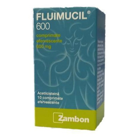 Fluimucil, 600 miligrame, 10 comprimate efervescente, Zambon - eMAG.ro