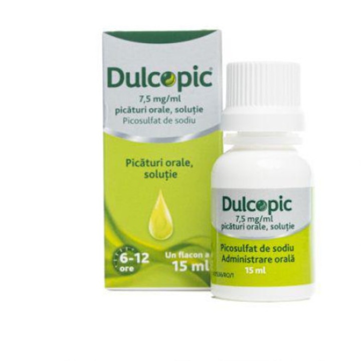 Dulcopic, laxativ, 7, 5 mg/ml picaturi orale solutie, 15 ml, Sanofi ...