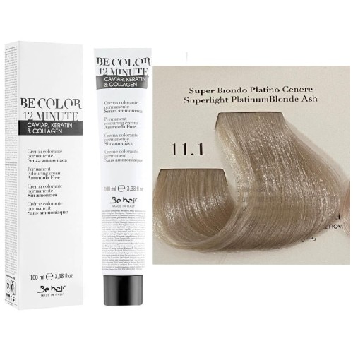 Vopsea de Par Permanenta Fara Amoniac - Be Color 12 Minute 11.1 Blond ...