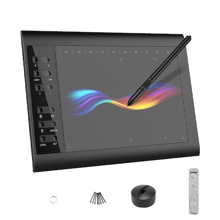 Tableta de desen, JESWO®, 8192 niveluri presiune,10x6" Tableta de desen ...