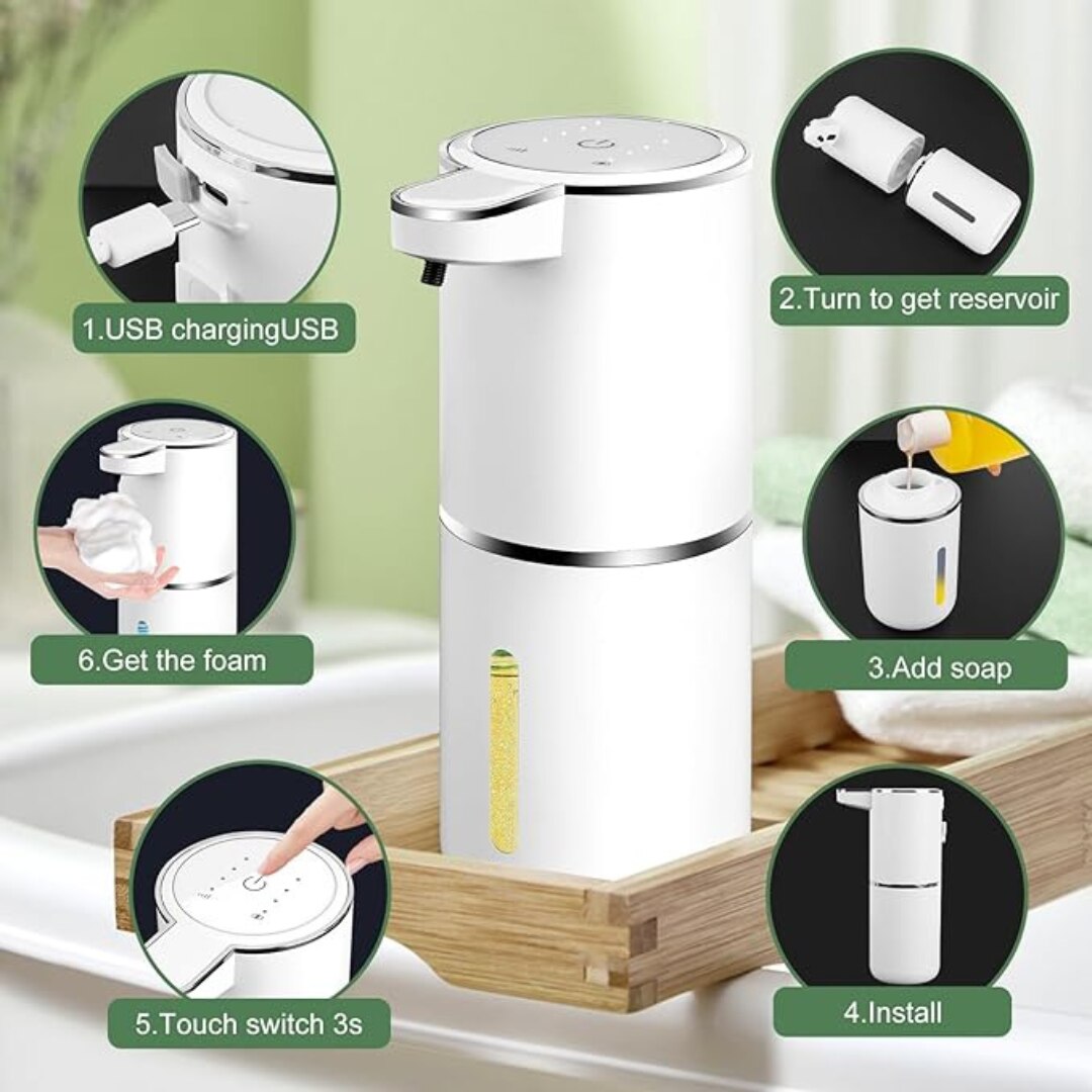 Dozator Sapun Smart Lemaro® 4 Niveluri de Doza, Display Led, Incarcare ...