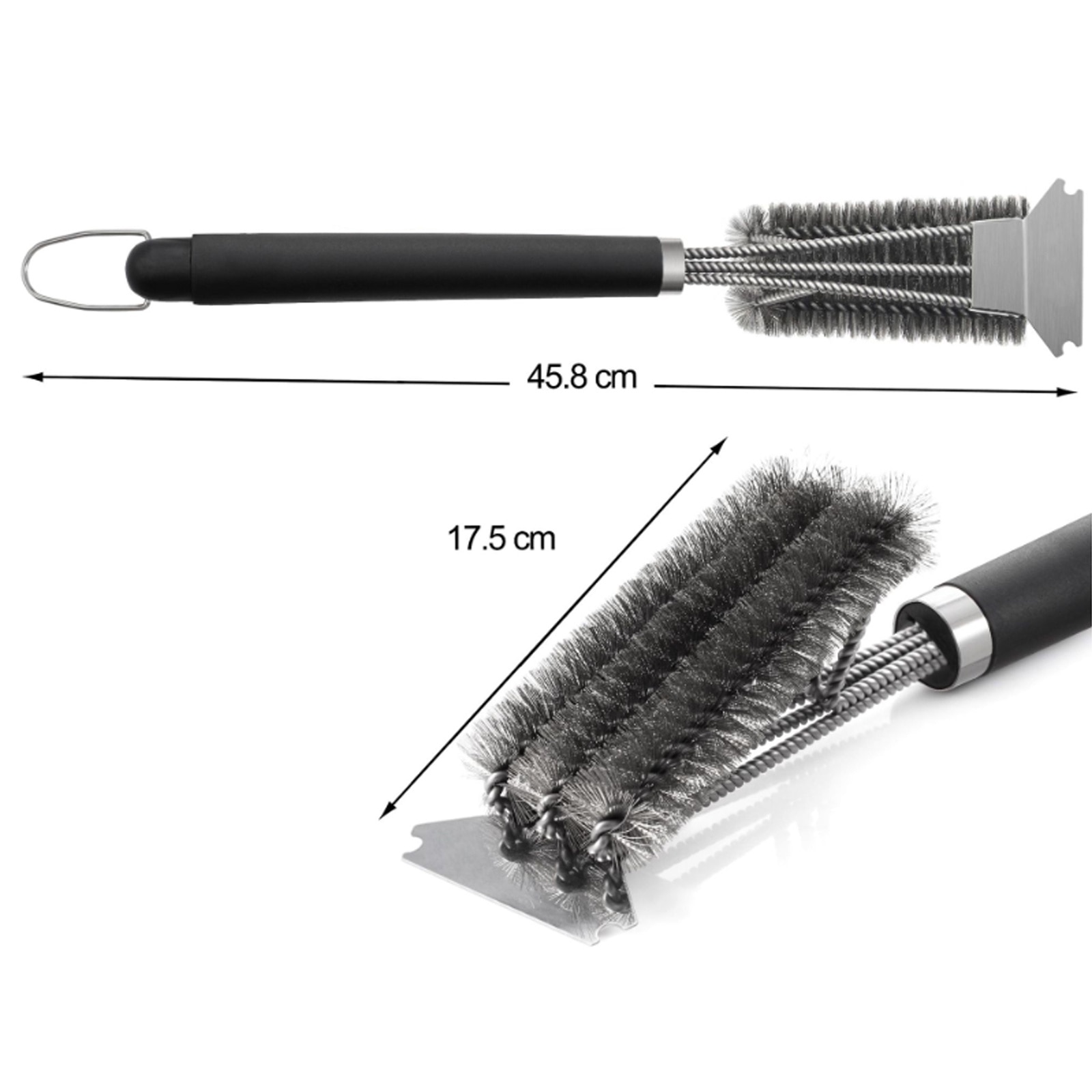 Perie pentru curatat gratar, SINBINTA, Cu sarma si racleta, Anti rugina ...