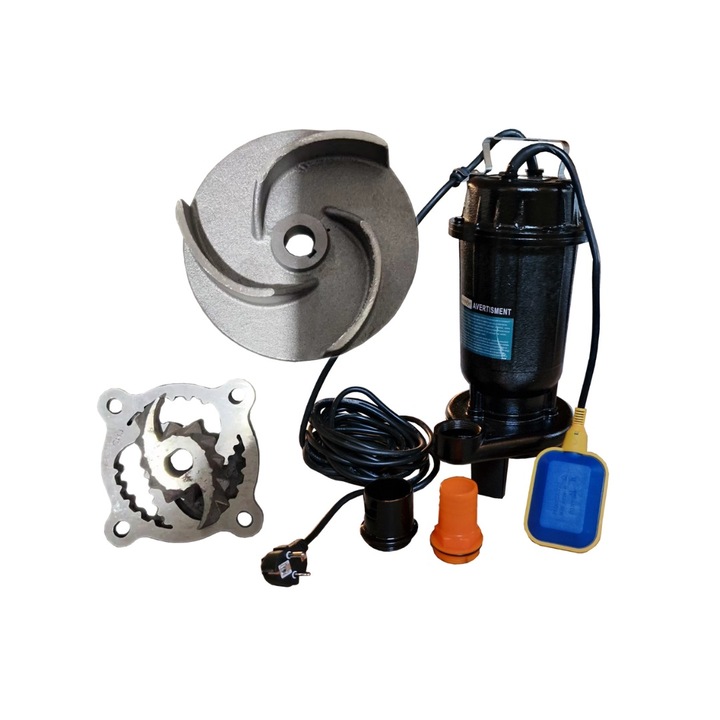 Pompa submersibila pentru apa murdara cu plutitor si tocator dublu - eMAG.ro