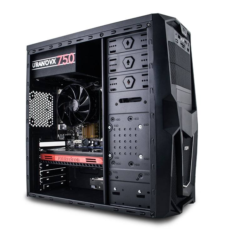 Кутия NOX Raven, Mid Tower, Без захранващ блок, Черна - eMAG.bg