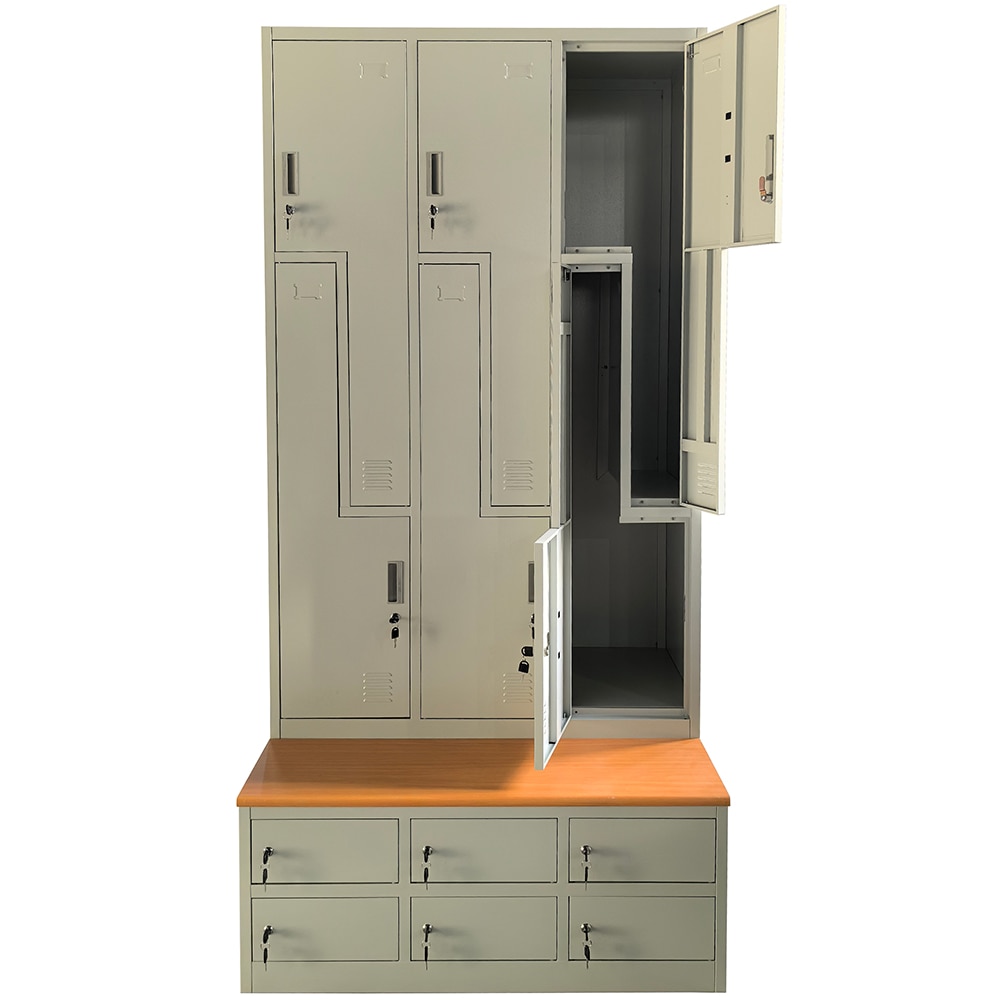 Vestiar metalic Premium cu 12 usi Z (6 usi tip Z imbracaminte + 6 usi ...