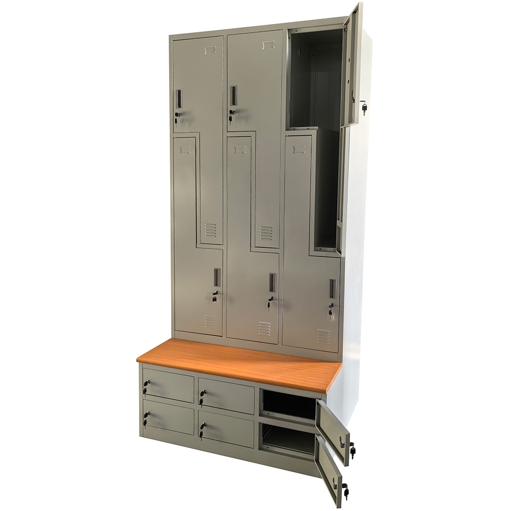 Vestiar metalic Premium cu 12 usi Z (6 usi tip Z imbracaminte + 6 usi ...