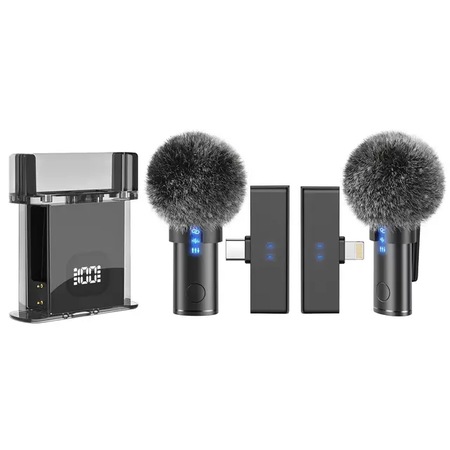 Set 2 Microfoane Lavaliera Profesionale CRISTALIS SALE™, Cu Accesorii ...