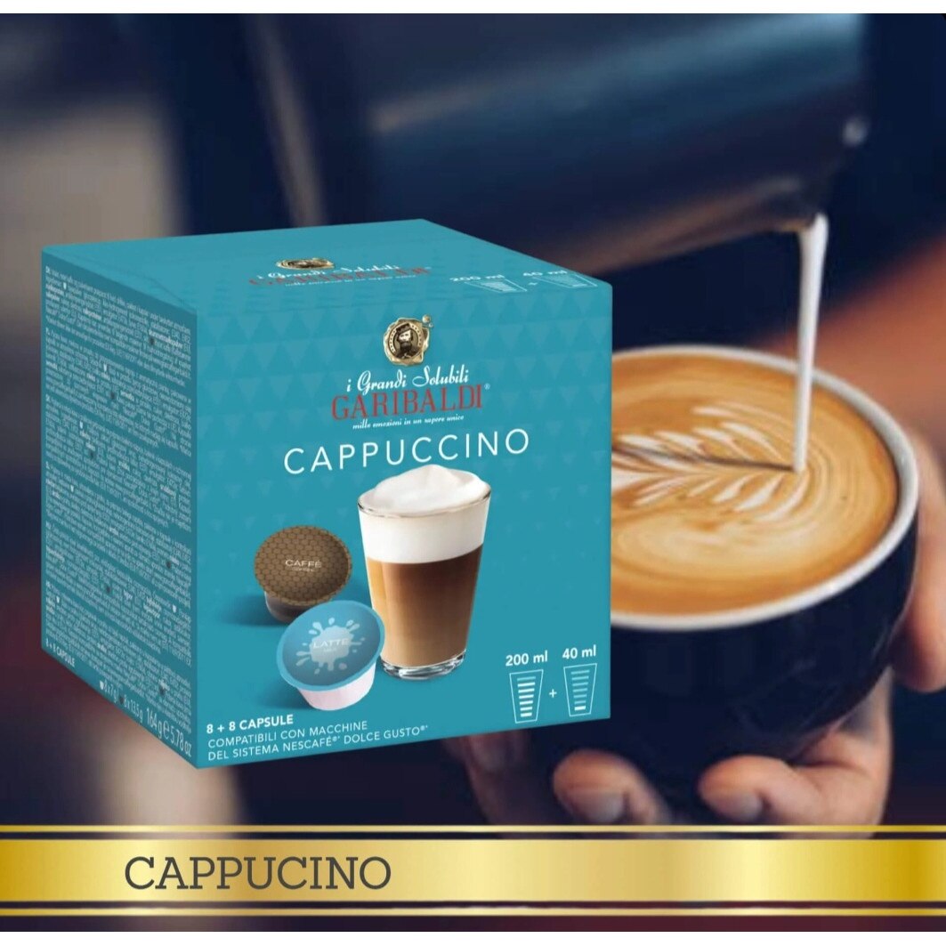 Capsule cafea GRAN CAFFE GARIBALDI Cappuccino, compatibile Nescafe ...