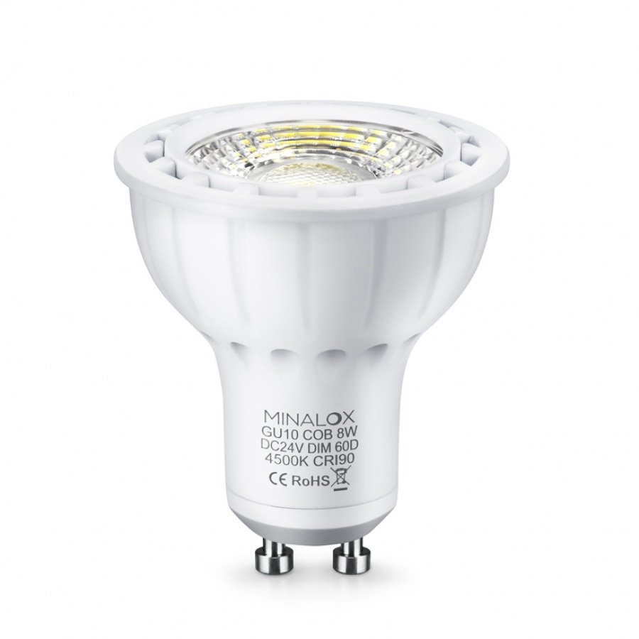 Bec LED GU10 8W/24V/60º/4500K MINALOX - eMAG.ro