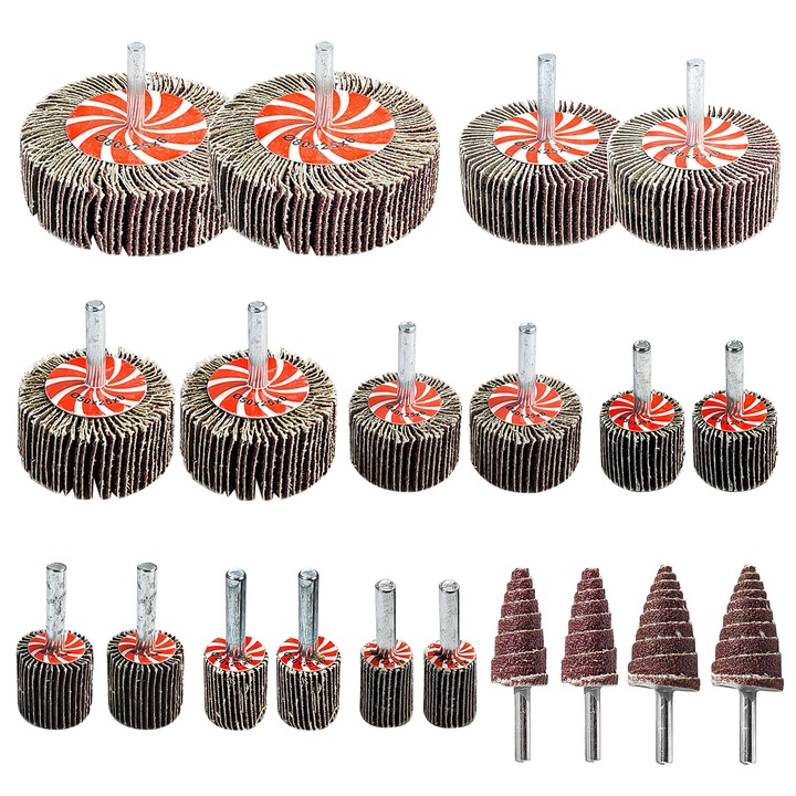 Set 20 discuri abrazive ZPSNDP, 8 dimensiuni, pentru indepartarea ...