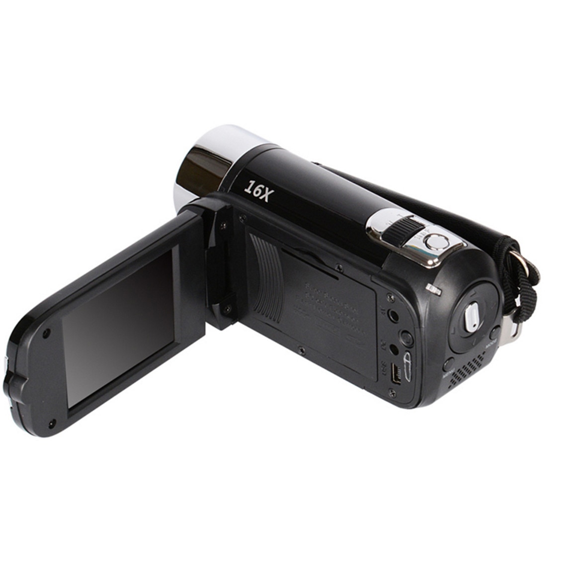 Fekete digitális videokamera HD 16 megapixeles - eMAG.hu