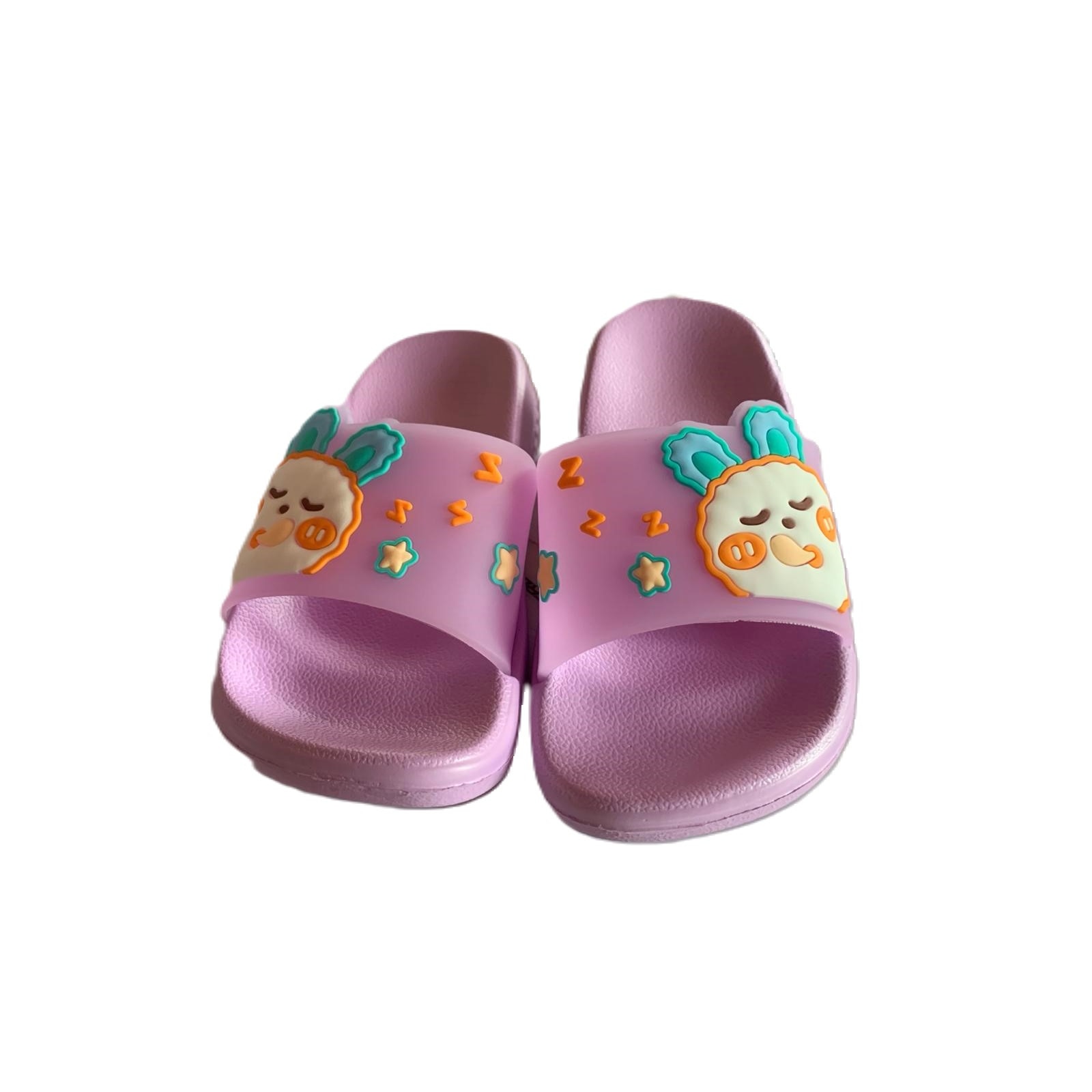 Papuci pentru copii, cu iepurasi, culoarea mov, marimea 29 - eMAG.ro