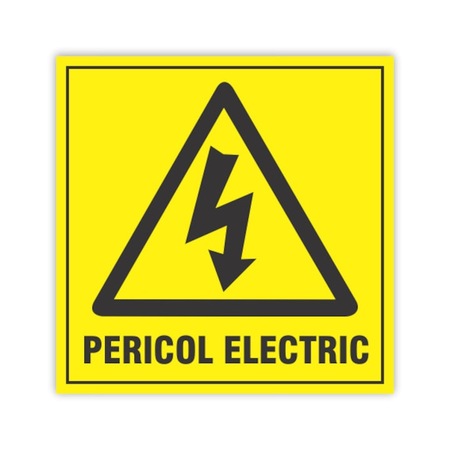 Set 10 buc. Indicator de avertizare Pericol electric, 15x15 cm, PVC ...