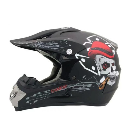 Casca cross Atv, Enduro Spark, culoare negru-rosu, marimea L (59-60 ...