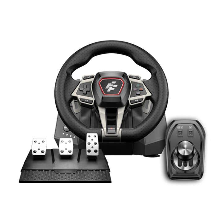 Volan Gaming FlashFire Imola F107 negru cu rosu - eMAG.ro