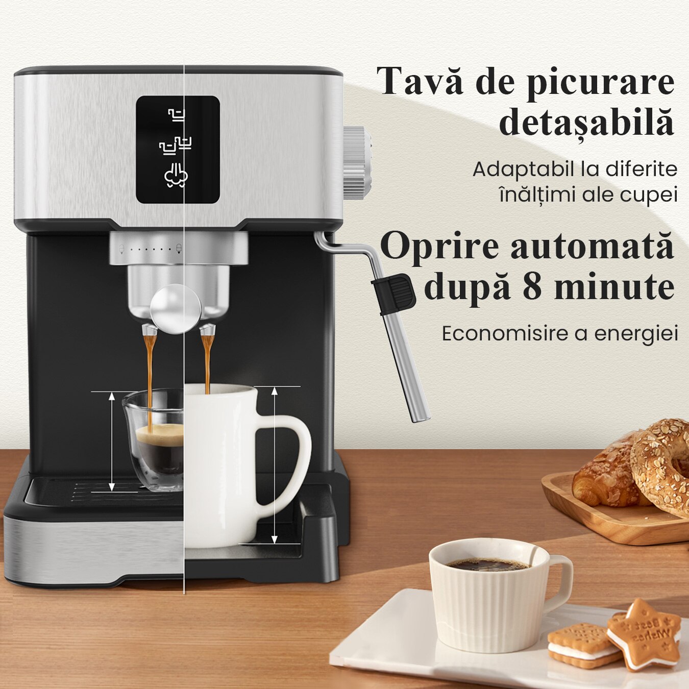 Espressor manual 3 in 1, capsule / pulbere de cafea /pad cafea ...