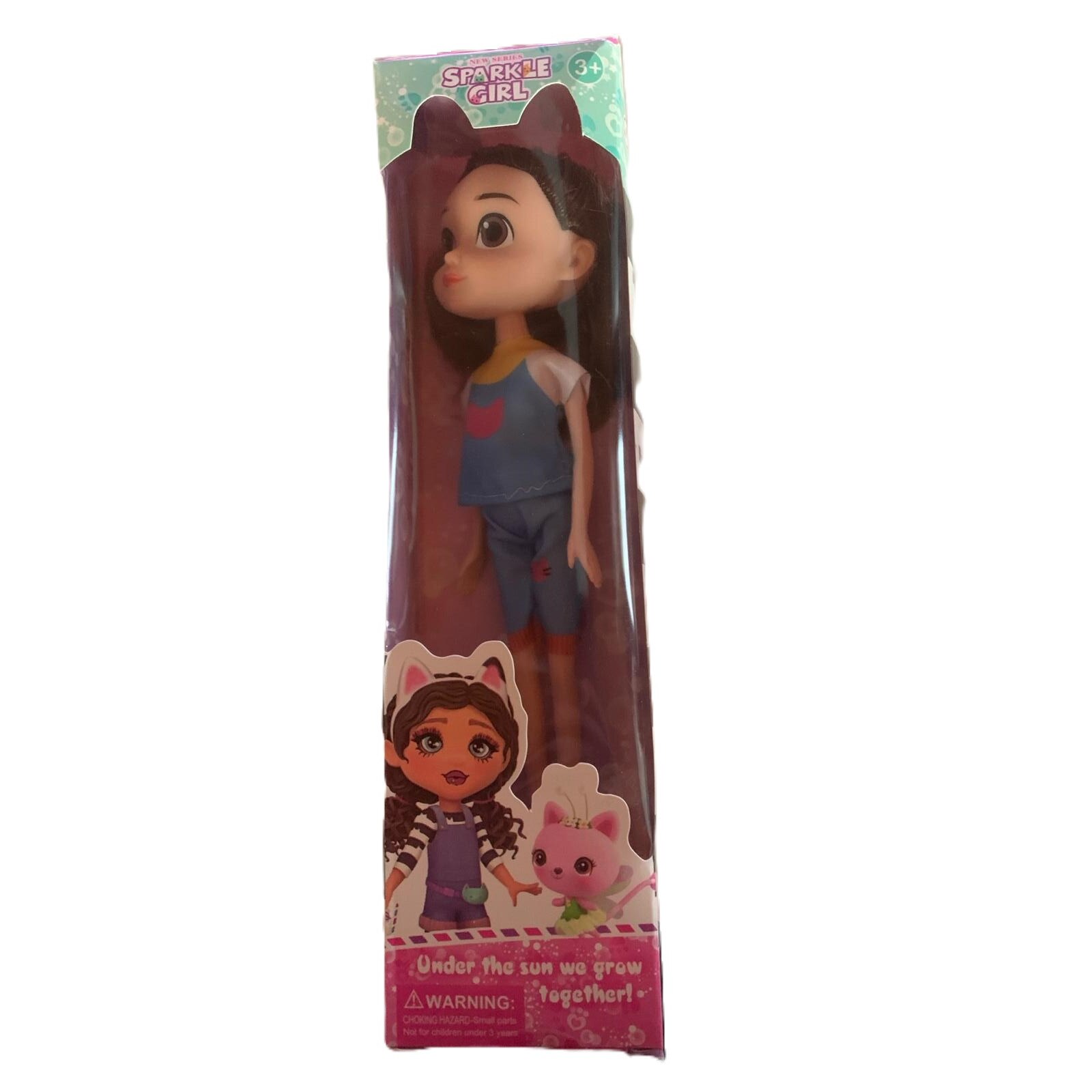 Papusa Gaby, sparkle girl series, 24 cm, cu parul prins si costum ...