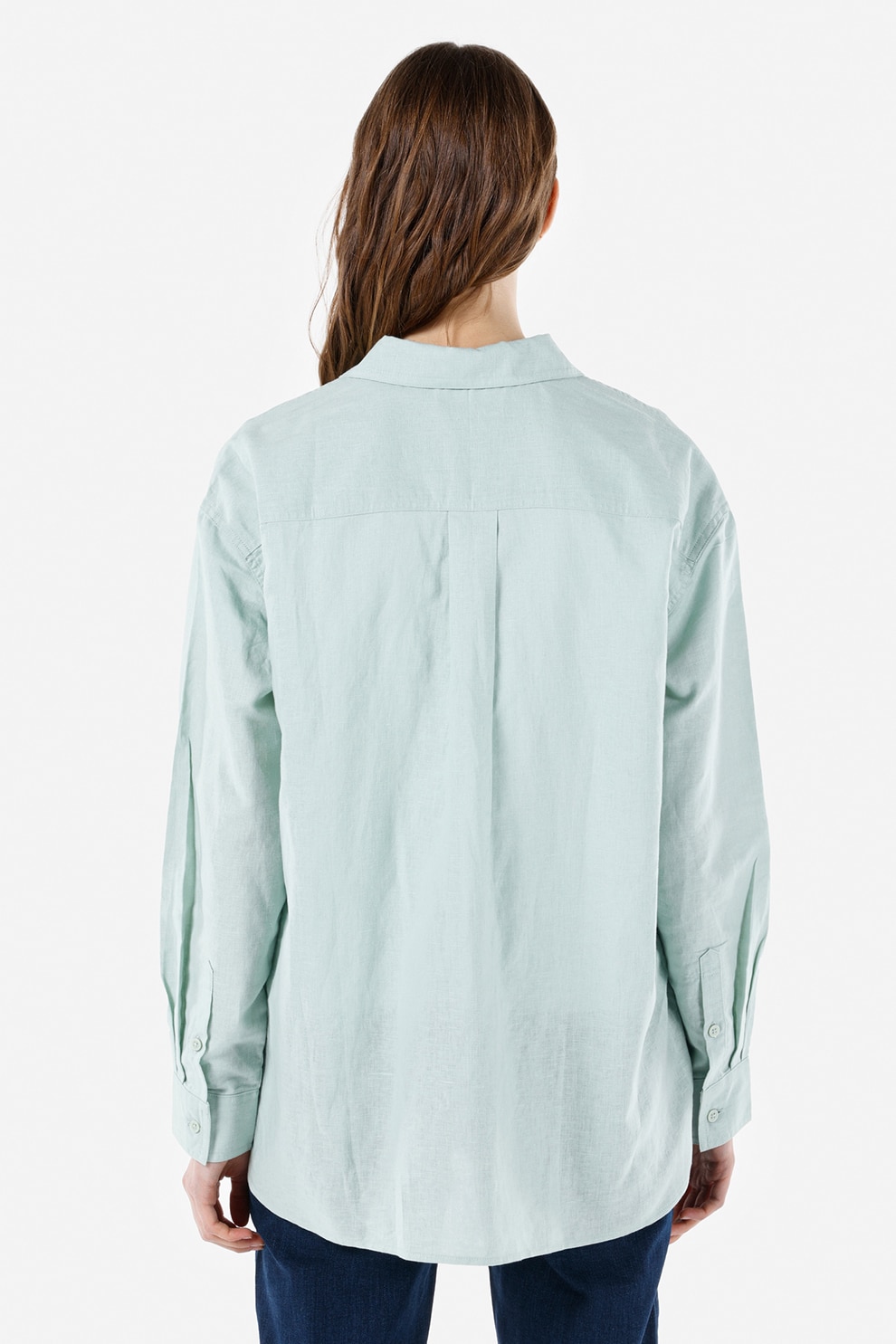 COLIN'S, Camasa din amestec de in cu model uni, Verde pal, XL - eMAG.ro