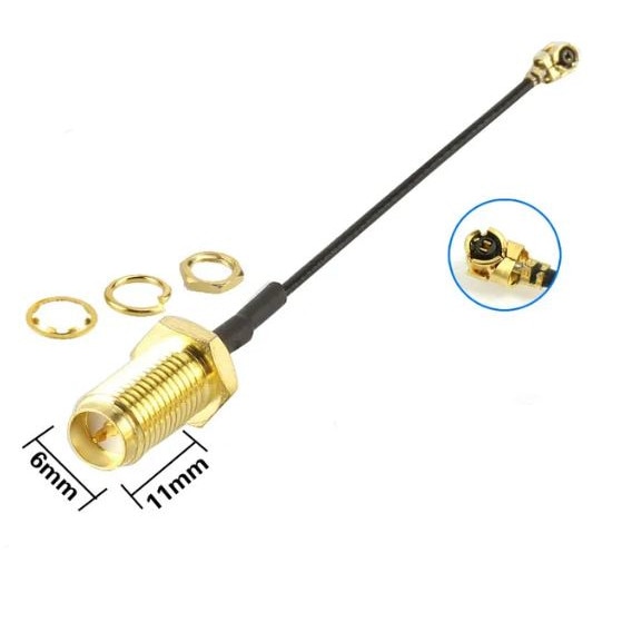 Cablu cu mufe IPEX (U.FL) - SMA-Male, compatibil antene, module sim 3g ...