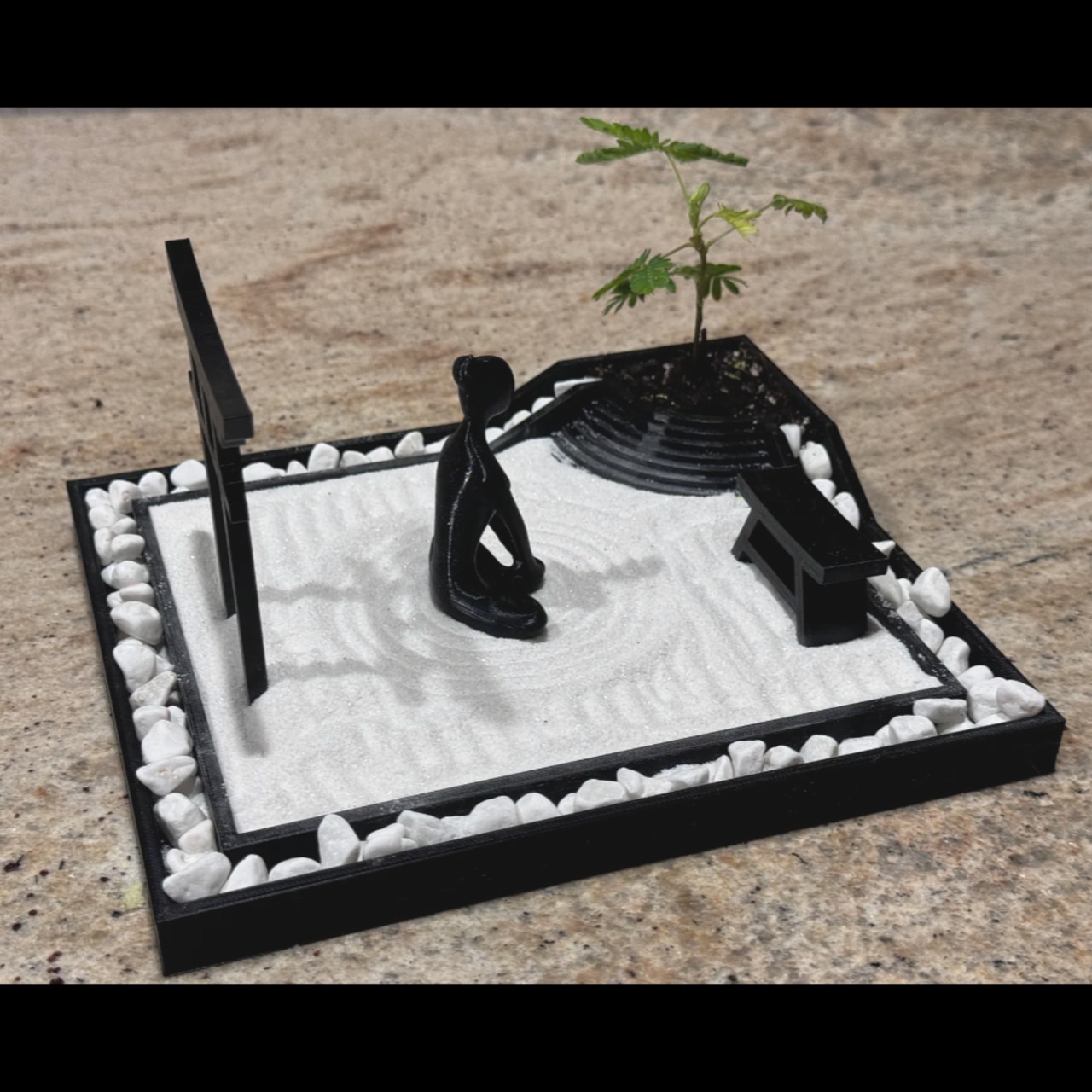 Kit relaxare gradina, Zen Garden, de inspiratie japoneza, cu accesorii ...
