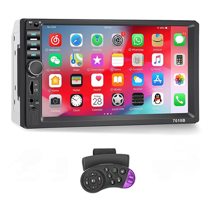 MP5 Player Auto Universal 7018B, Rqiurpn, 2DIN, touchscreen 7 inch, Bluetooth 5.0, Camera ...
