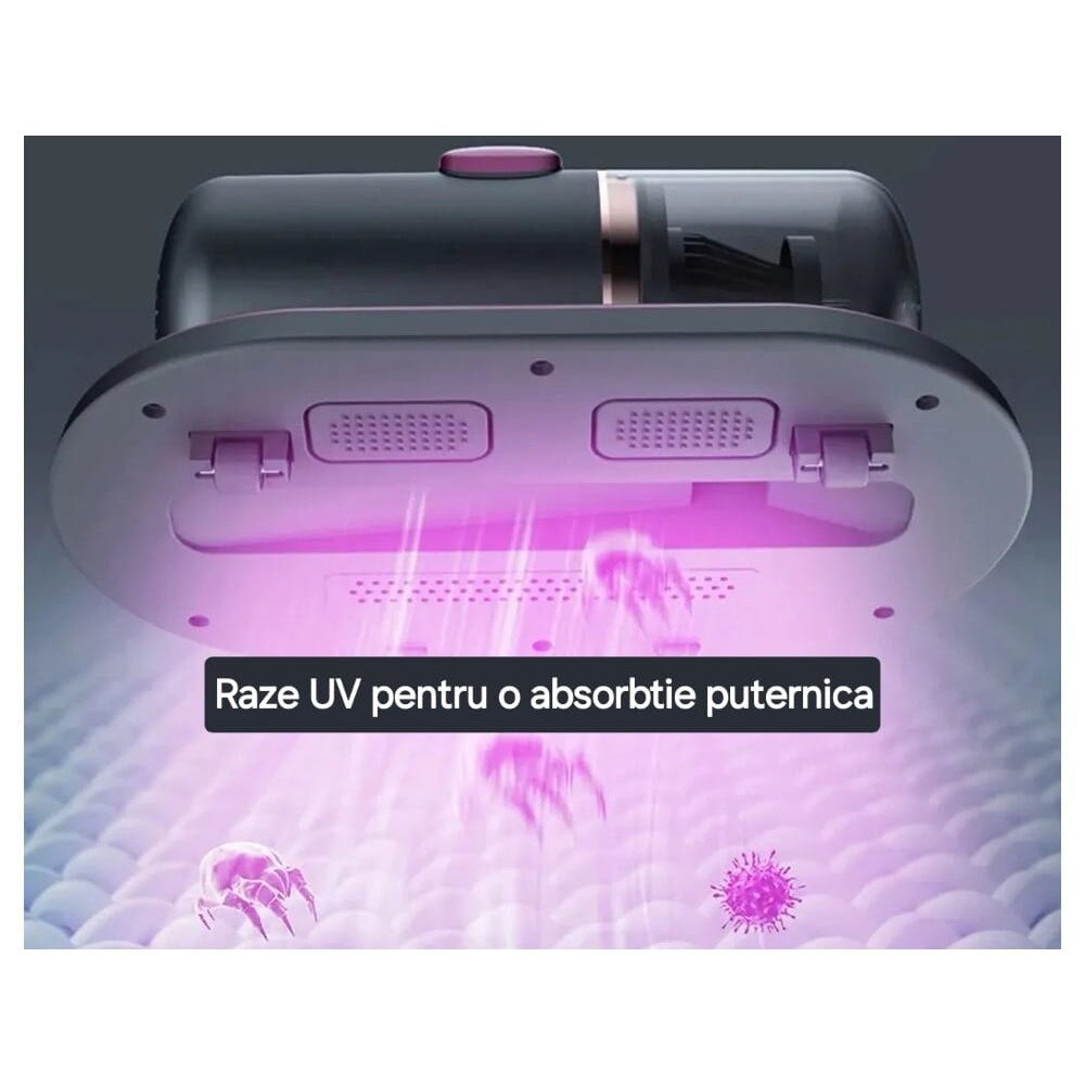 Aspirator cu raze UV ANTI acarieni DIGIMAT®, Filtru HEPA, reincarcabil ...