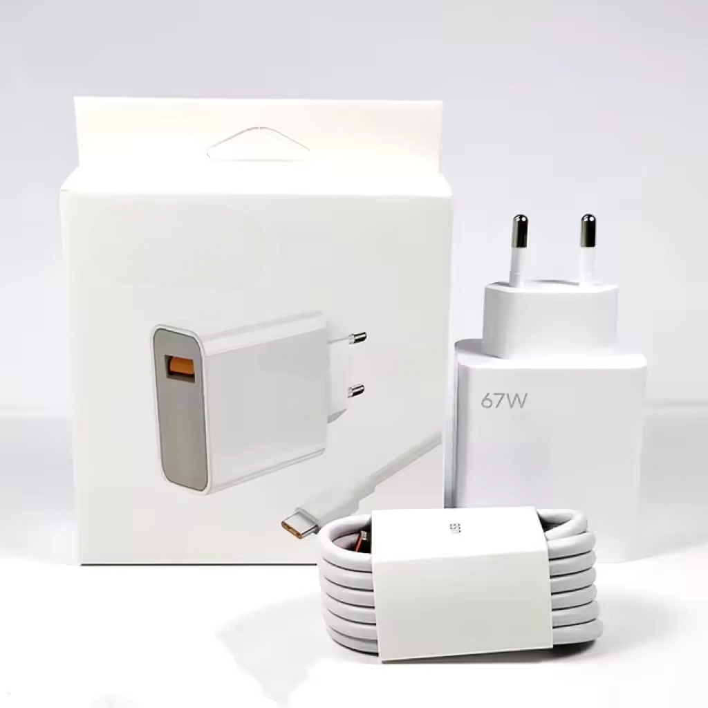 Set Incarcator 67W si cablu USB-C la USB-A pentru Telefoane cu mufa USB ...