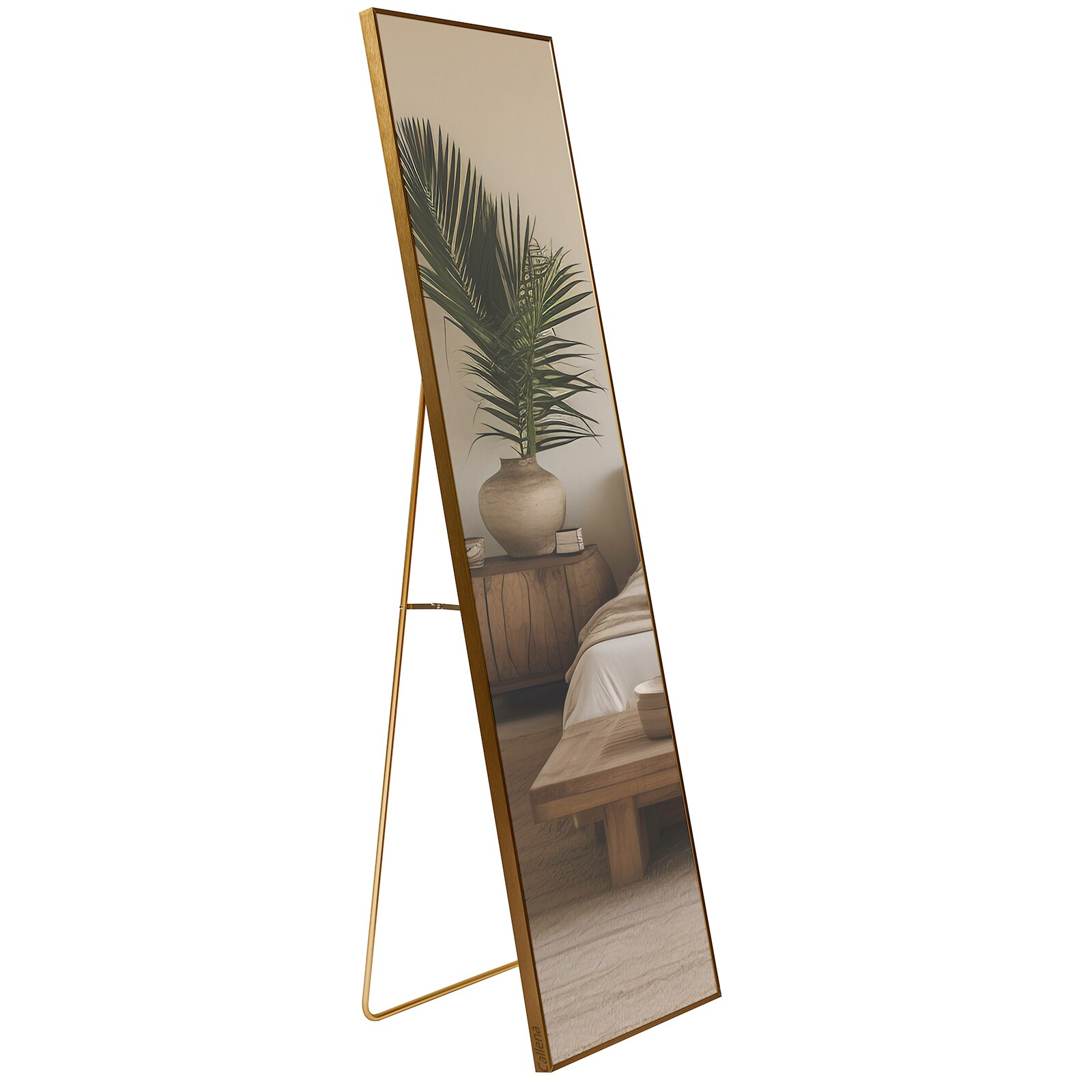 Огледало за под Callena с Oпора, Метал, Бронз, 150x40см - eMAG.bg