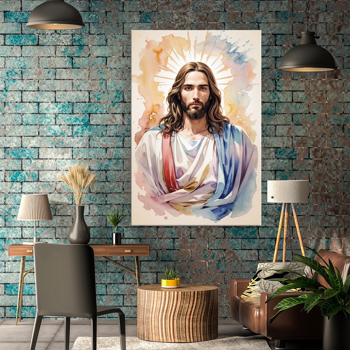 Tablou Canvas Portretul lui Isus Hristos 40x60 cm - eMAG.ro