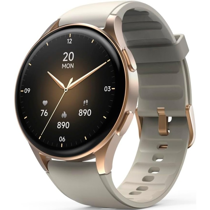 Smartwatch AMOLED Always ON WiX™FiT 1.32” Panda Glass, Apel Bluetooth ...