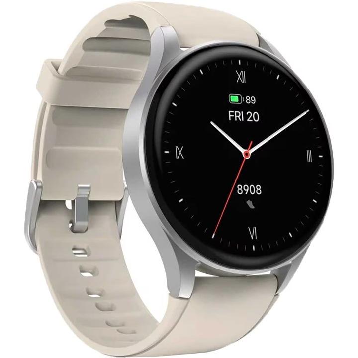 Smartwatch AMOLED Always ON WiX™FiT 1.32” Panda Glass, Apel Bluetooth ...