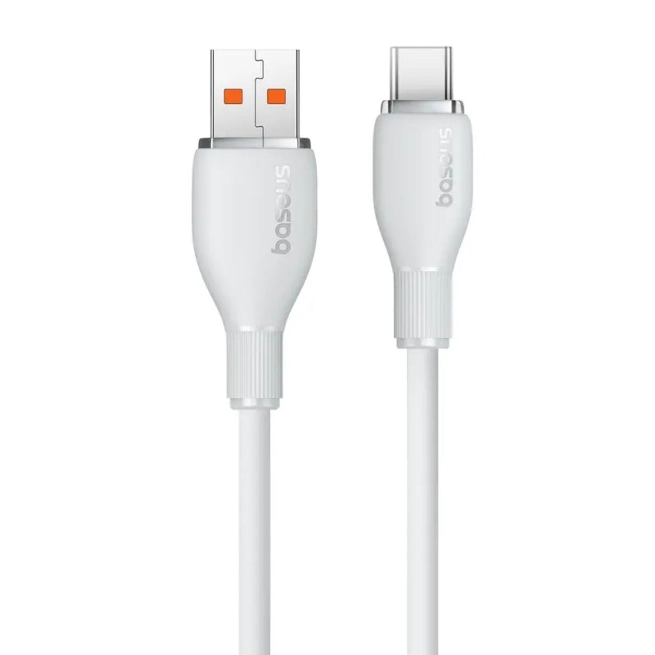 Cablu Baseus Pudding Series, USB la USB-C, 100W, Fast Charging, 2m, Alb ...