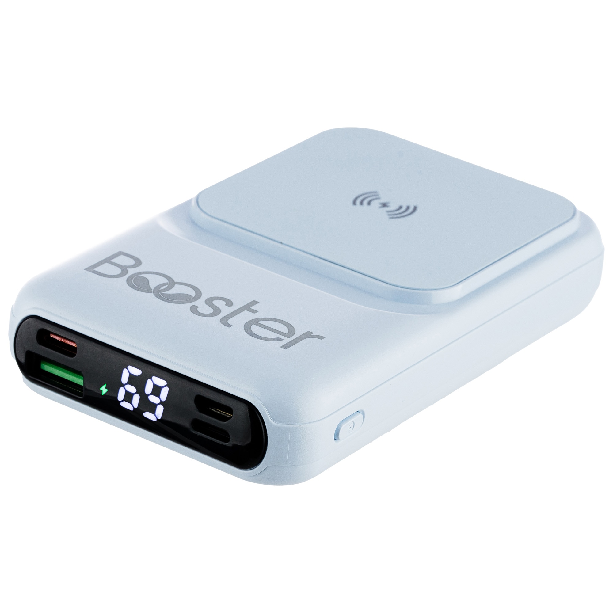 Booster външна батерия, Qi Fast Charge, Безжично магнитно зареждане 15W ...