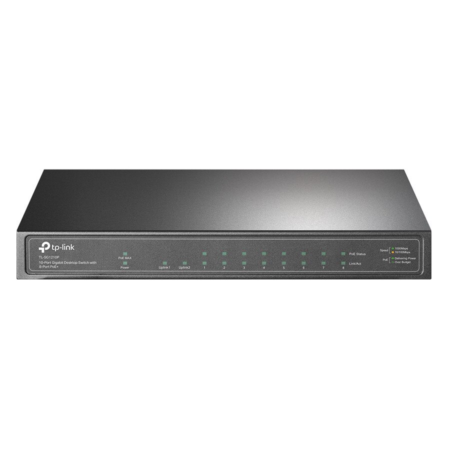 Switch desktop, TP-LINK, TL-SG1210P, 10-Port Gigabit, 8x PoE+, Carcasa ...