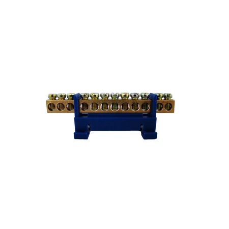 Bara de nul cu suruburi pt sina DIN 12poli – blue - eMAG.ro