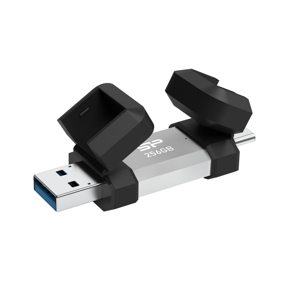 Memorie USB, Silicon Power, Metal, 256GB, USB/USB-C, 200MB/s, Argintiu ...