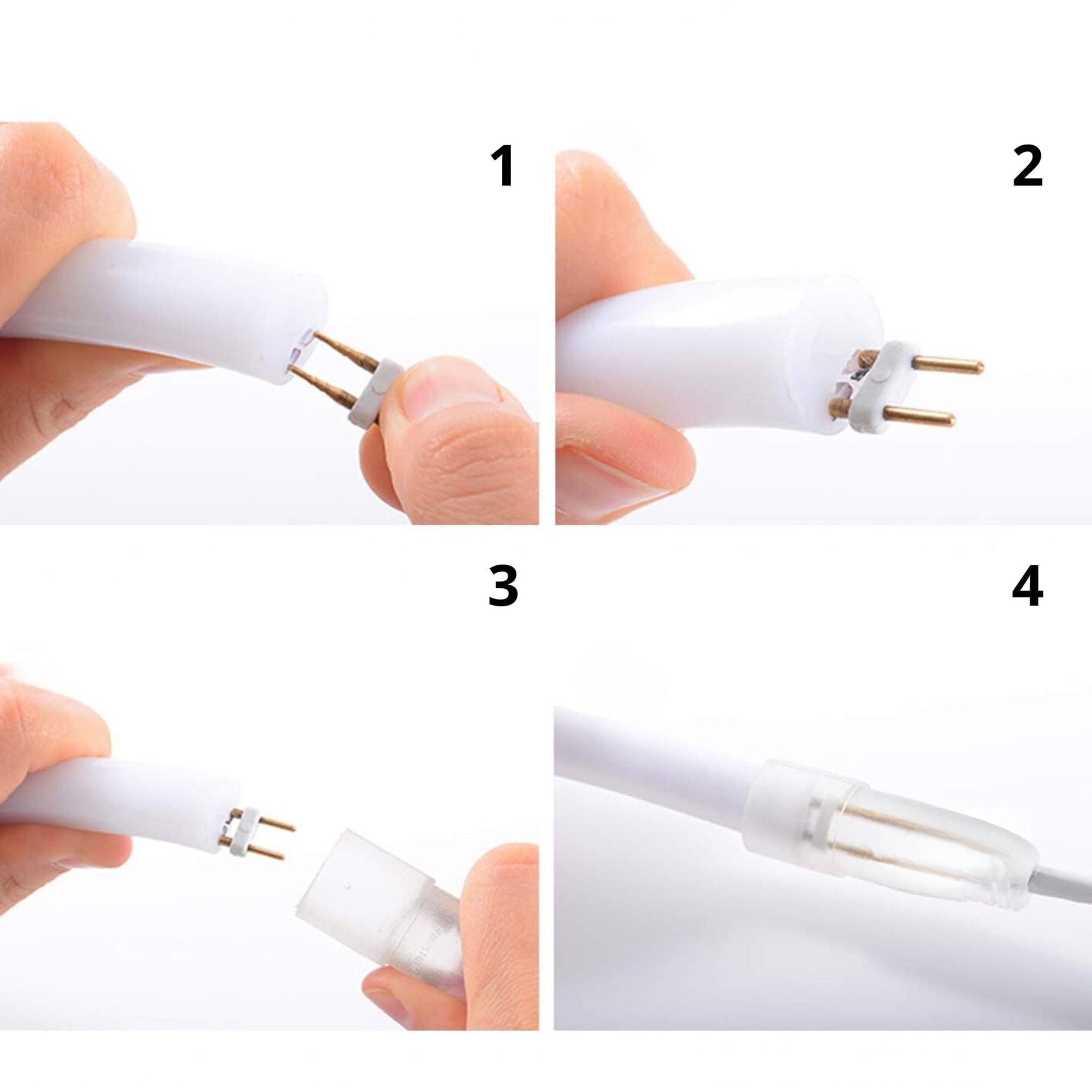 Furtun LED Neon Flex Rotund 220V, 8W/m, Lumina Alb Rece 6000K - eMAG.ro