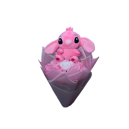Buchet Trandafiri si Figurina Angel si Stitch - eMAG.ro