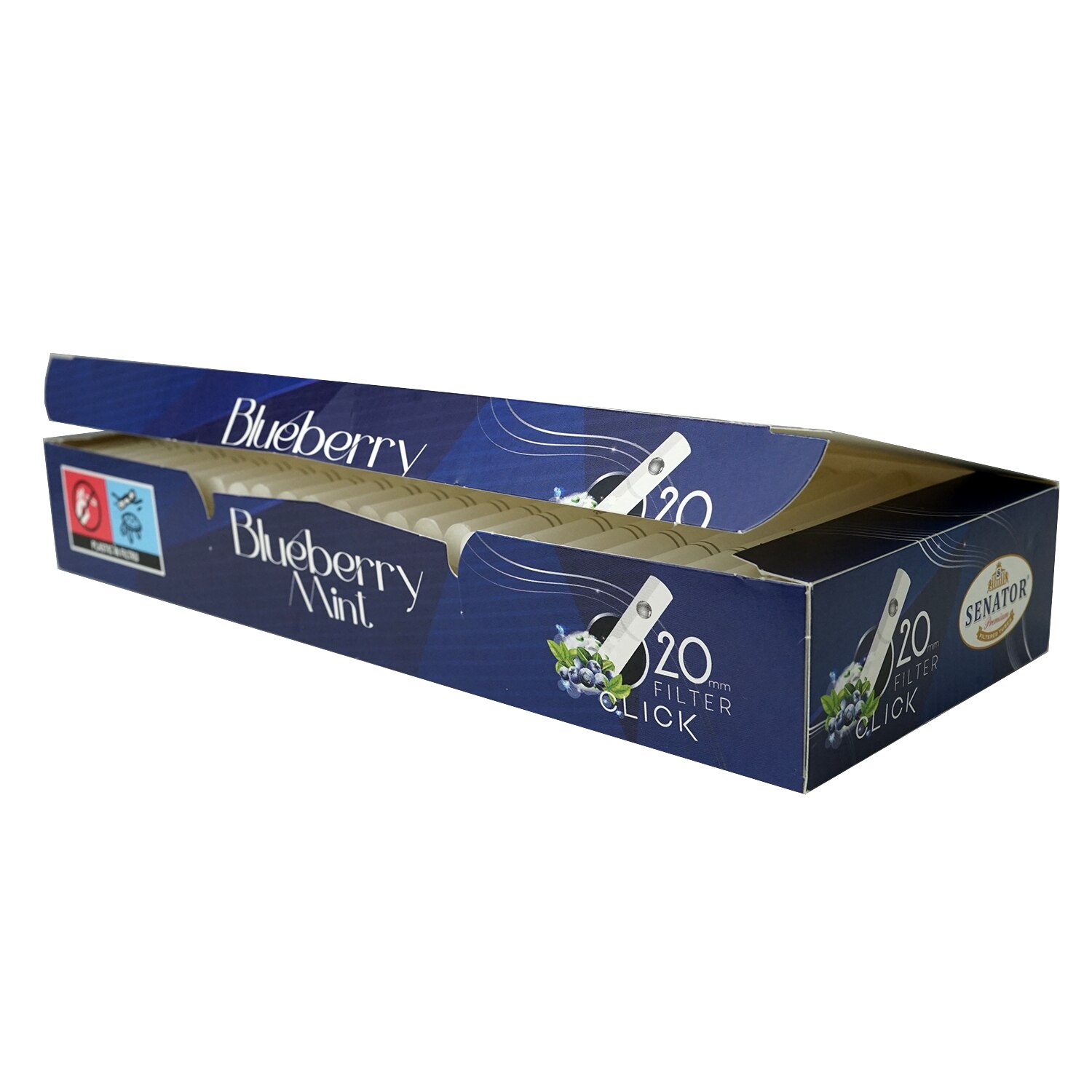 Tuburi tigari Senator - Click Capsule 20 mm filter Blueberry Mint -100 ...