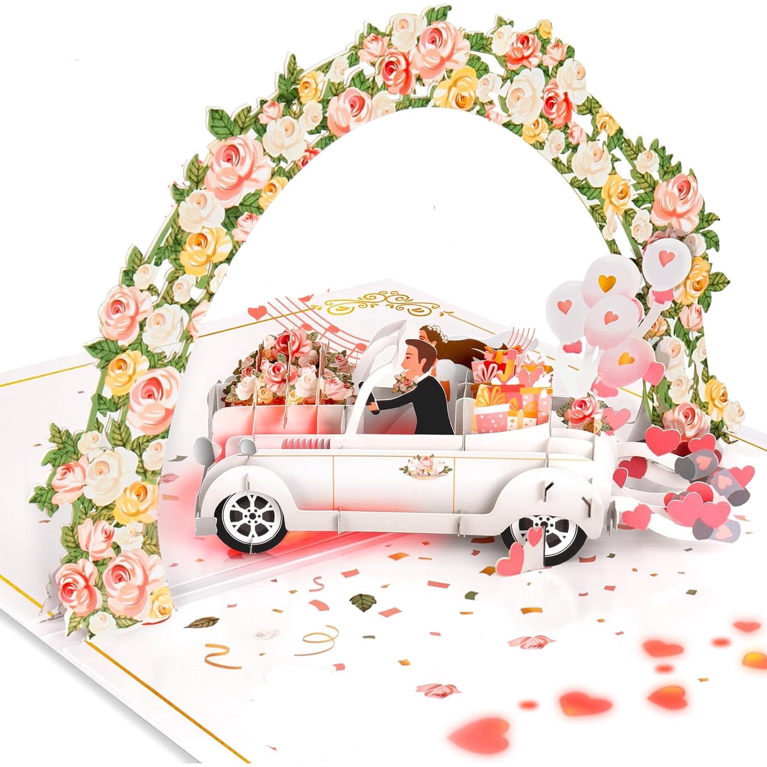 Felicitare nunta 3D Pop Up, cu Lumini si Sunete - eMAG.ro