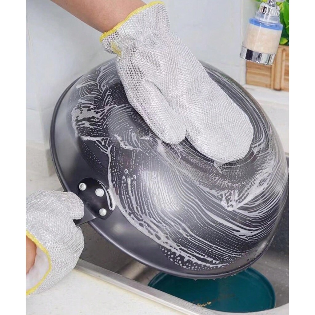 Set 2 Manusi Abrazive, Nu Zgarie, Reutilizabila, Indeparteaza Grasimea ...