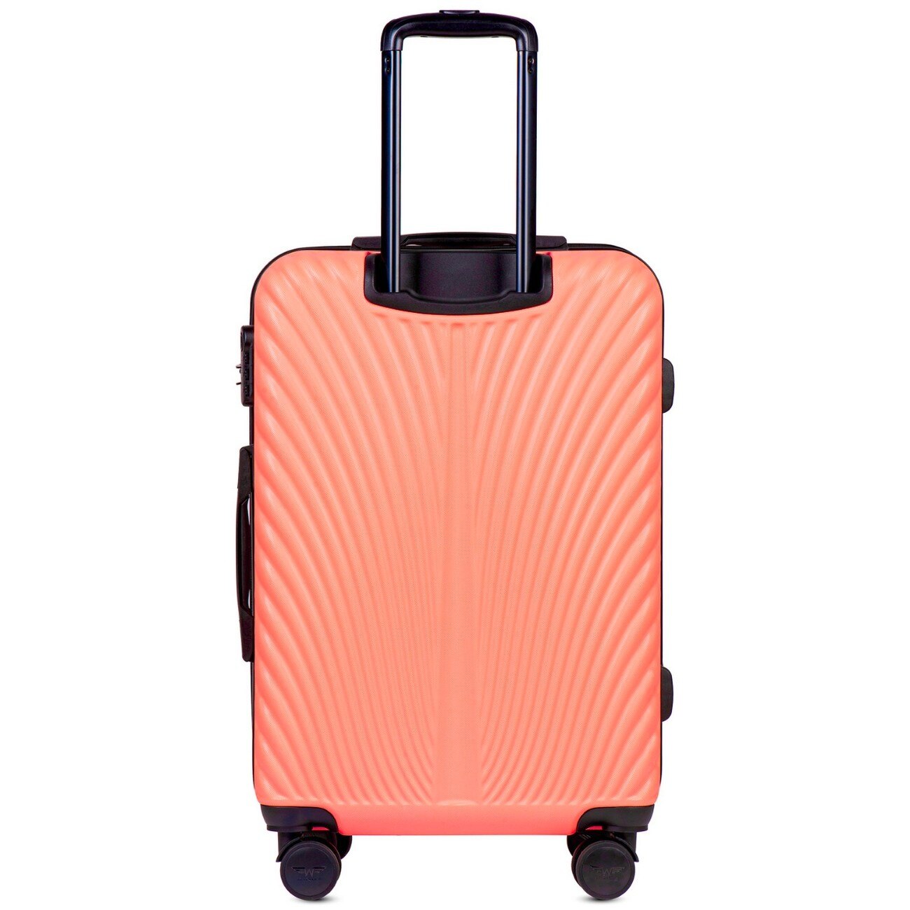 Set trolere 5 piese Wings Swan, ABS, 4 roti, cifru, coral - eMAG.ro