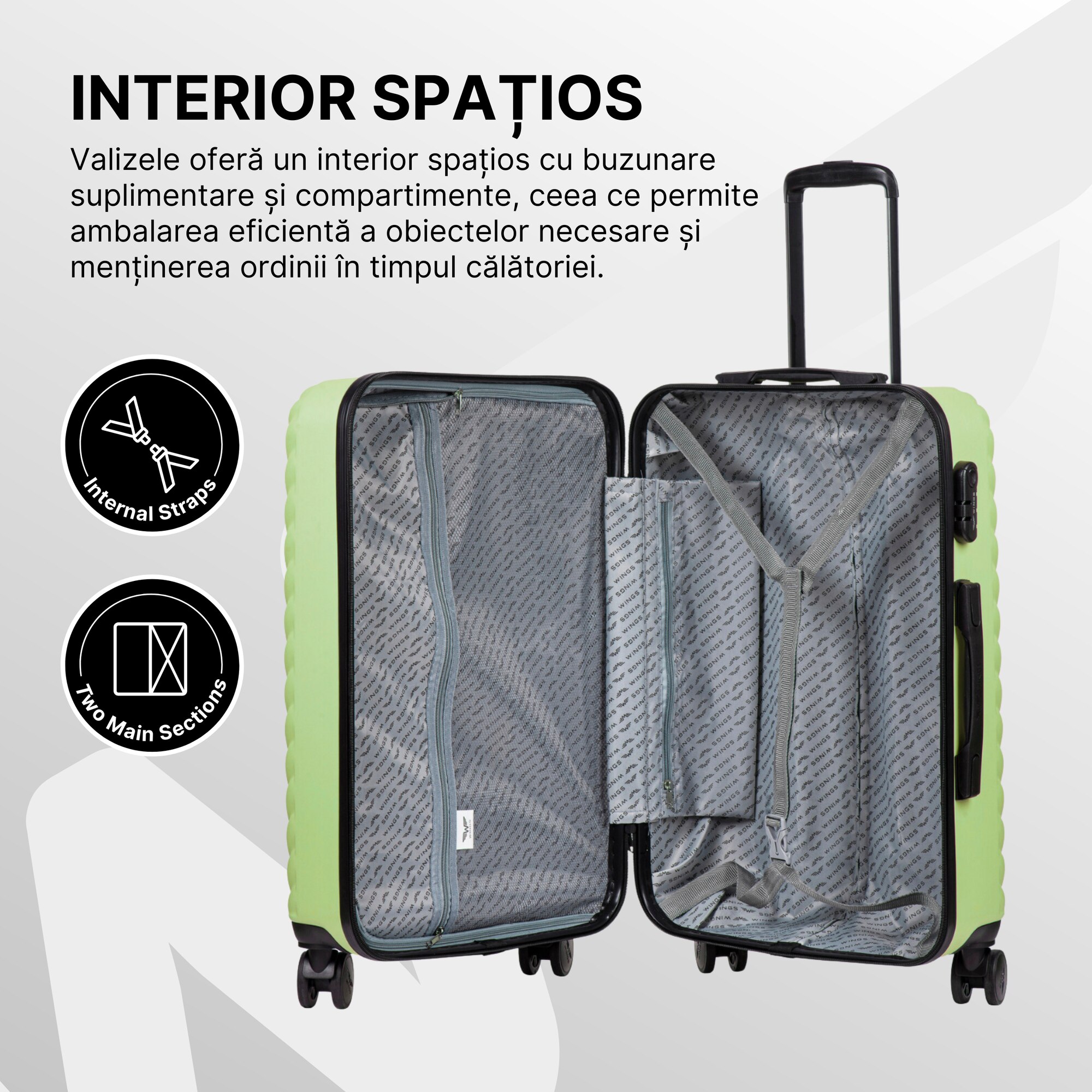 Set Trolere, Wings, Swan, Verzi, 5 Bucati - eMAG.ro