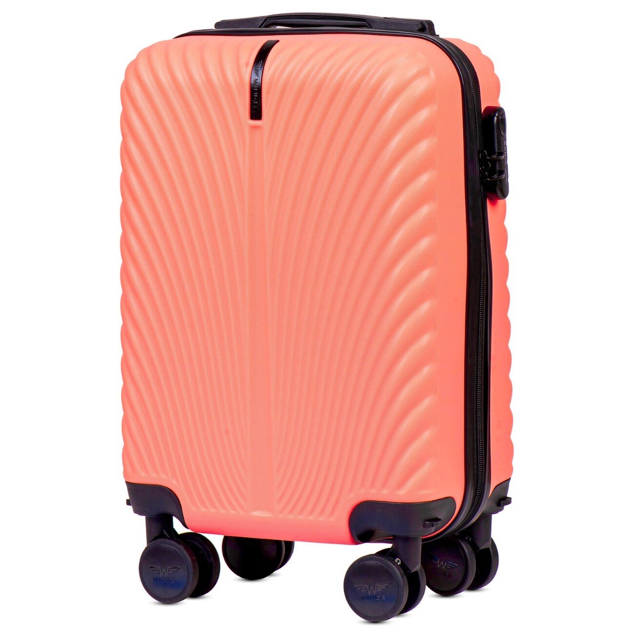 Troler mic de cabina XS Wings Swan, ABS, 4 roti detasabile, cifru, 51.5 ...