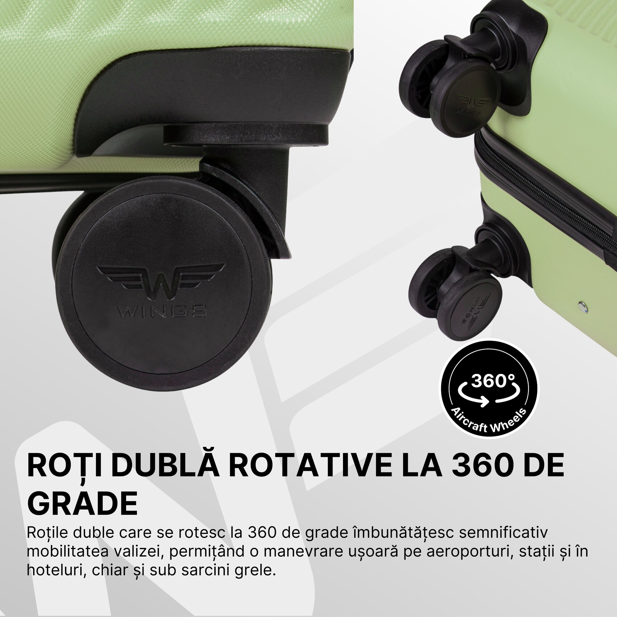 Set Trolere, Wings, Swan, Verzi, 5 Bucati - eMAG.ro