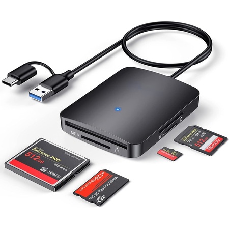 Cititor De Card Cu Adaptor 4 In 1, Excitat, 4 sloturi, SD/MicroSD/MS/CF ...