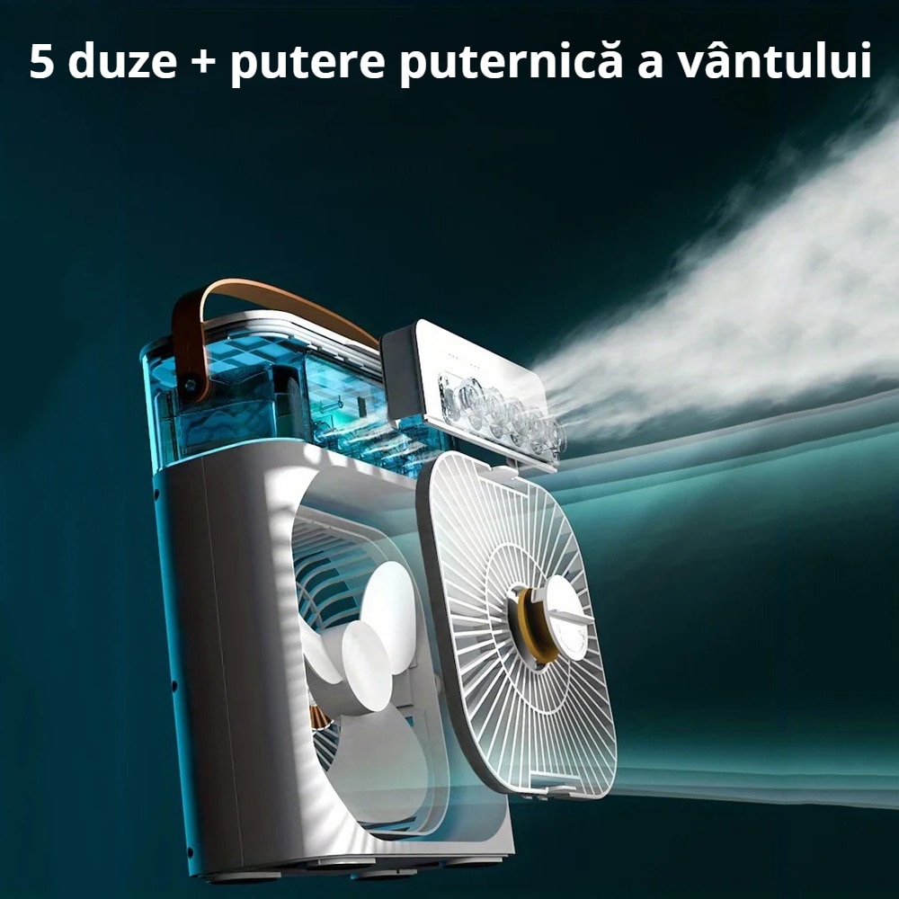 Racitor aer portabil, USB, timer 1/2/3H, 3 viteze, ajustare 360°, 600ML ...