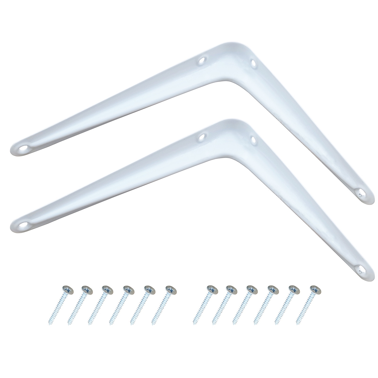 Wayne Hardware, Suport pentru raft si polita, tip L, Cu suruburi, Alb ...
